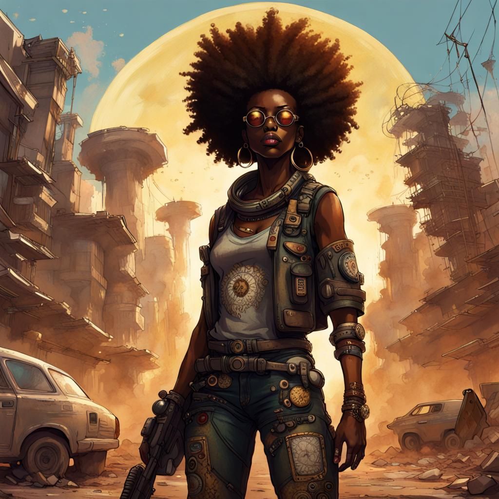 What if a defiant Afro-Solarpunk woman ruled over the wasted world ...