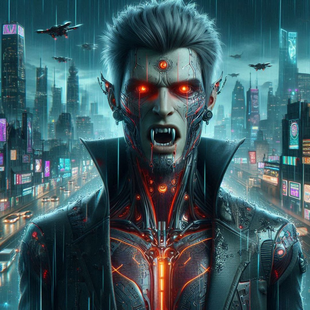 Cyber vampire - AI Generated Artwork - NightCafe Creator