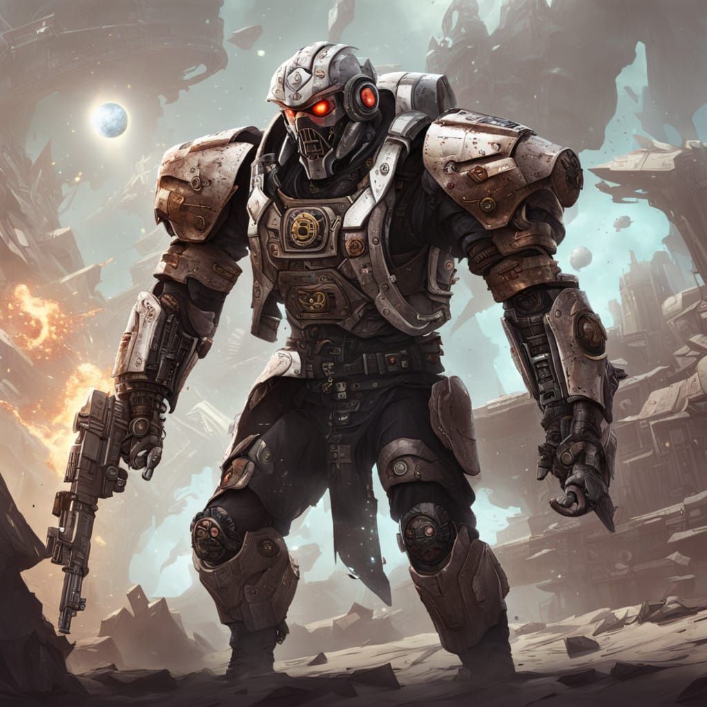 Space pirate cyborg reaver - Cyberpunk Space Pirate Cyborg R...