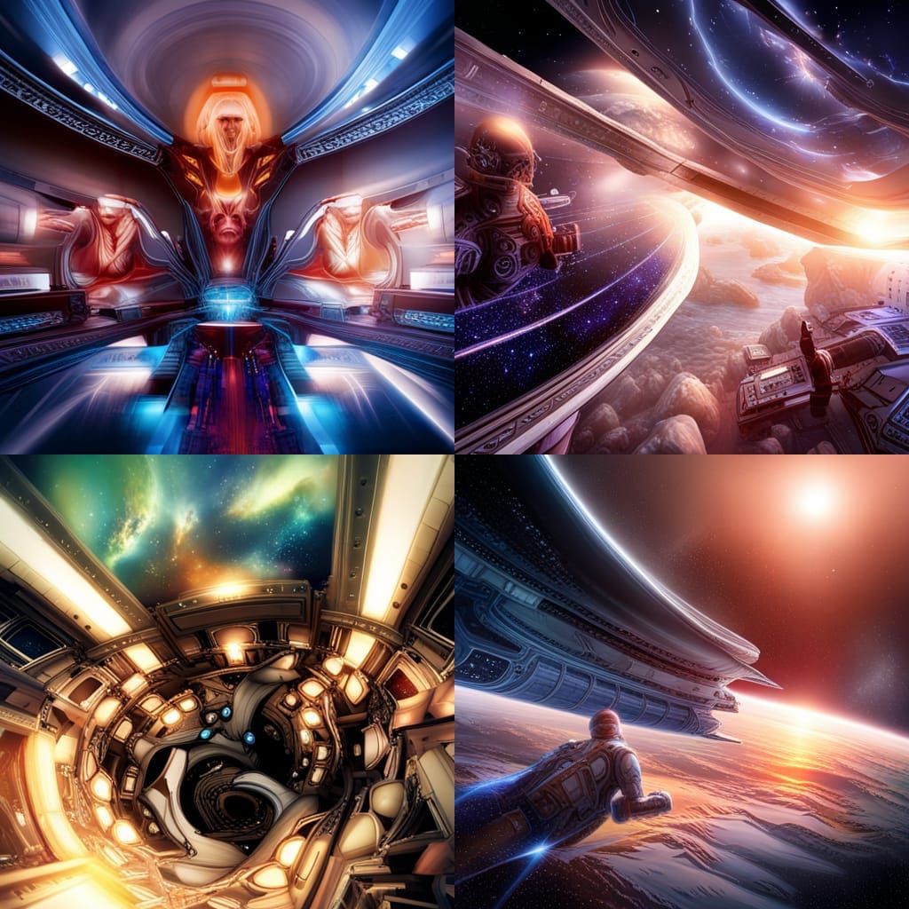 Arcturian meeting humans in a spaceship - AI Generated Artwork ...