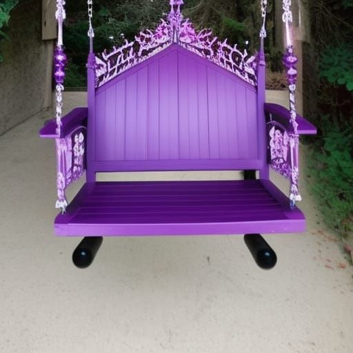 Beautiful gothic purple porch swing with black accents& gothic vibes ...