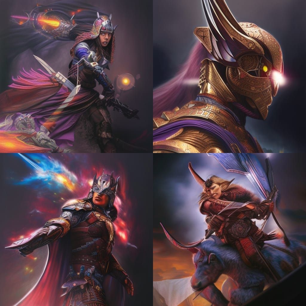 half-rabbit and half-bear female warrior, glaube, liebe, hoffnung ...