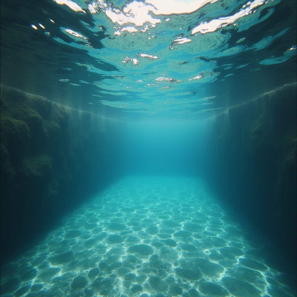 Primordial Waters at Pool Bottom - AI Art