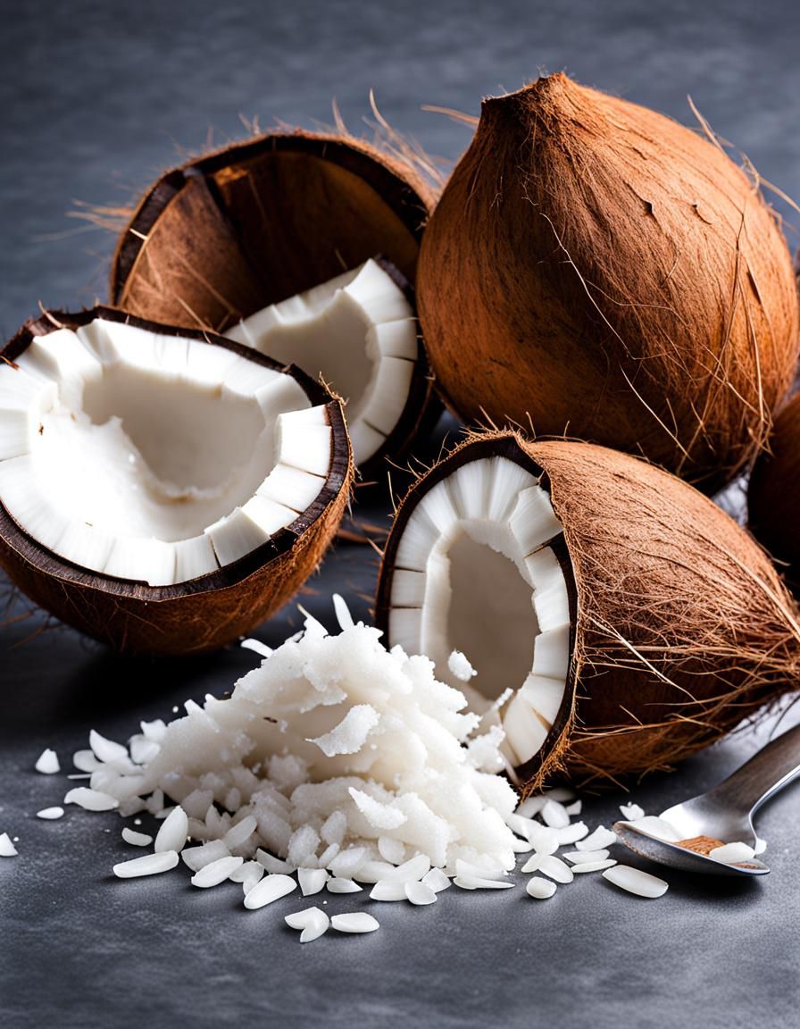 Coconut texture play, soft inside hard rough outside! - AI Generated ...