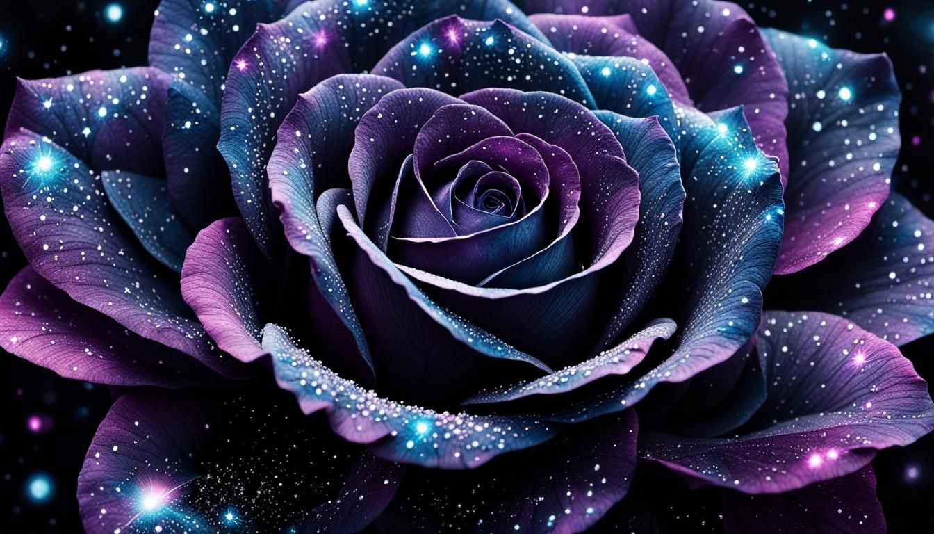 Dark Galaxy Rose - AI Generated Artwork - NightCafe Creator