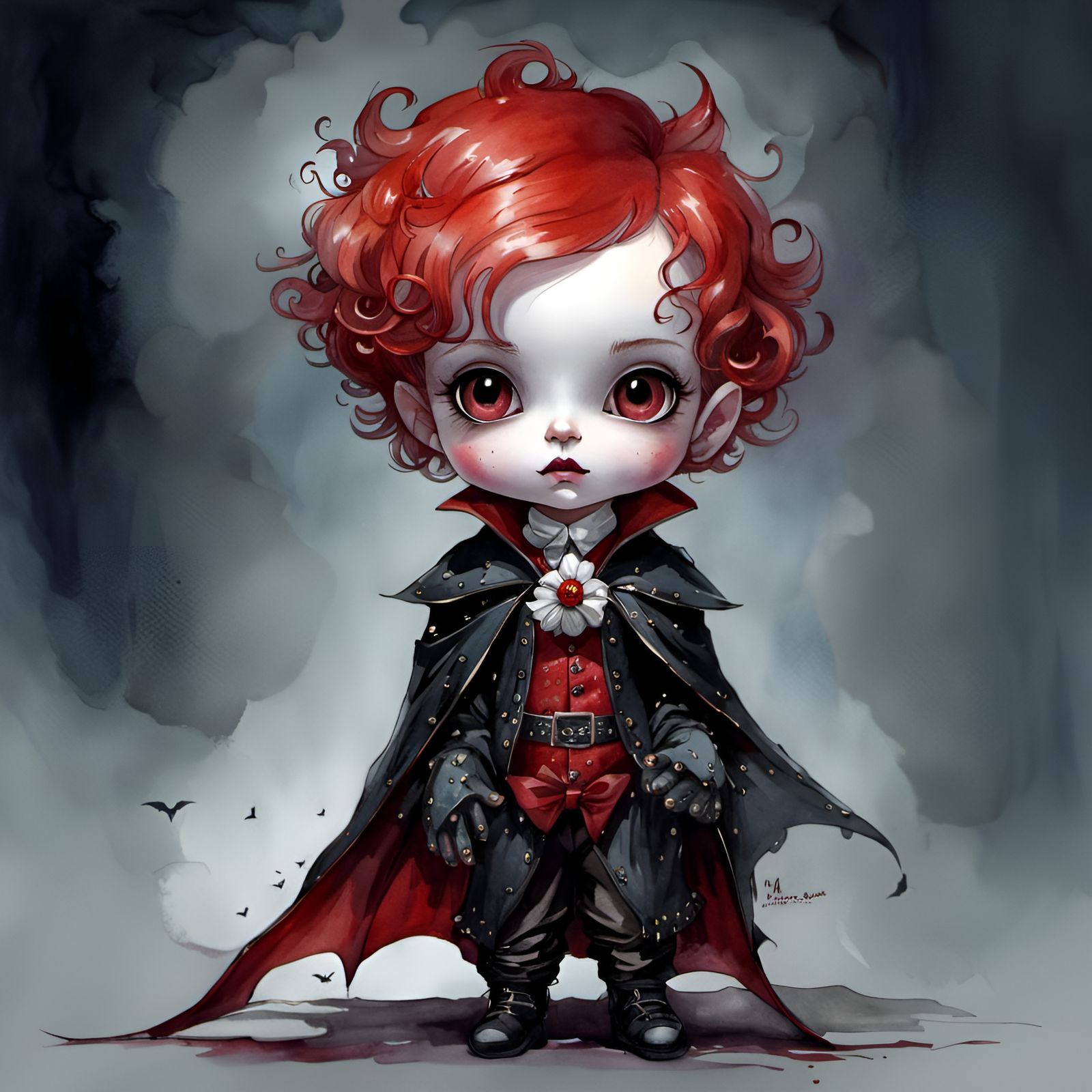 Cute Vampire - AI Generated Artwork - NightCafe Creator