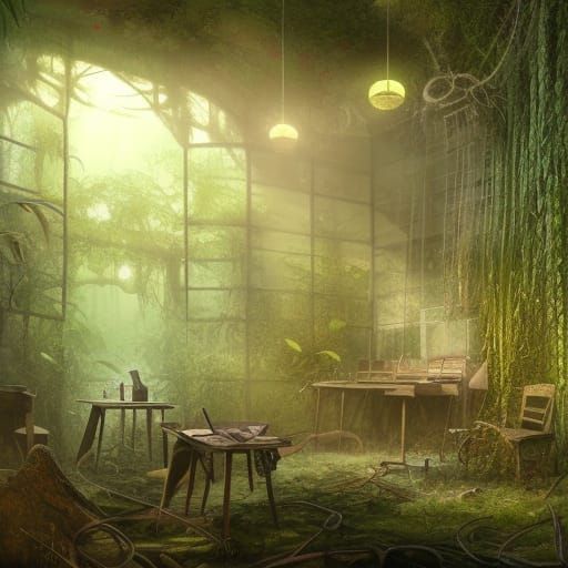 Abandoned Art Studio - AI Generated Artwork - NightCafe Creator