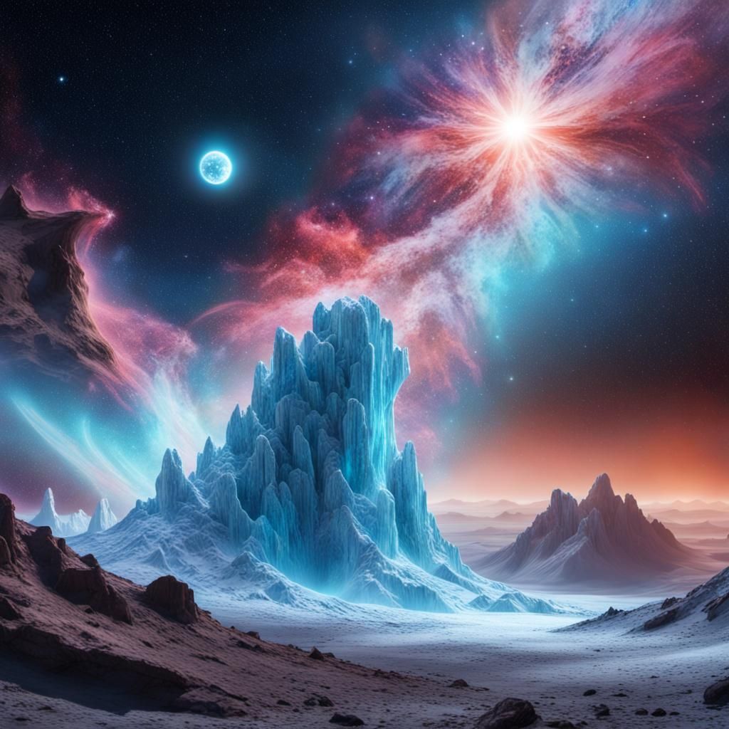 Cosmic Ice - AI Generated Artwork - NightCafe Creator