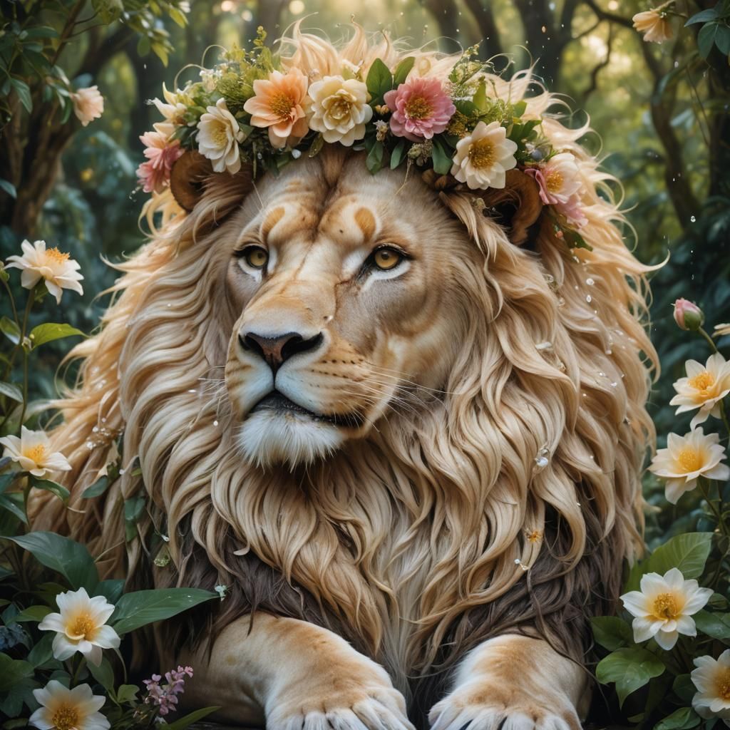 pearlescent lion flower crown portal macro photography Lisa Holloway ...