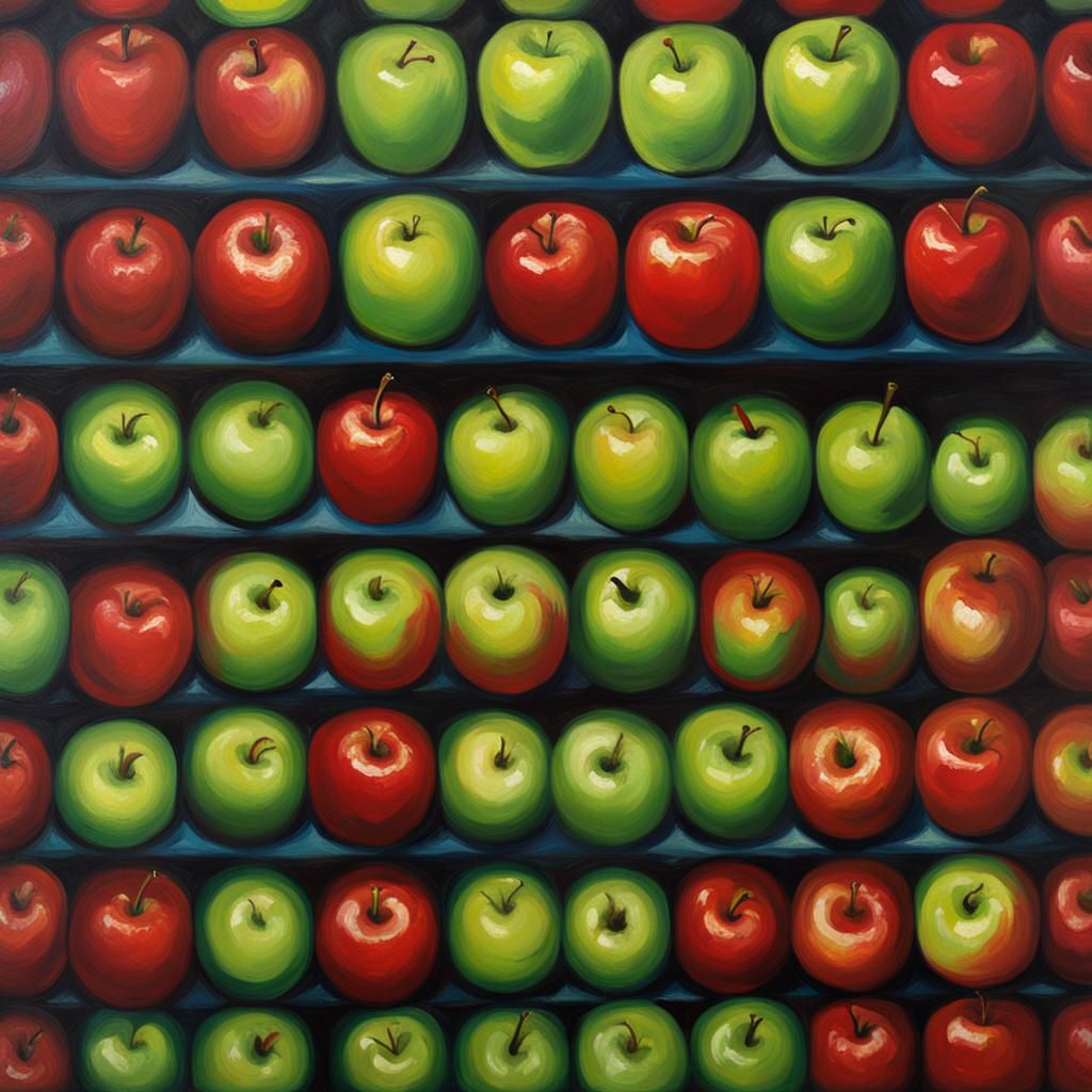 Rows Of Apples - AI Generated Artwork - NightCafe Creator
