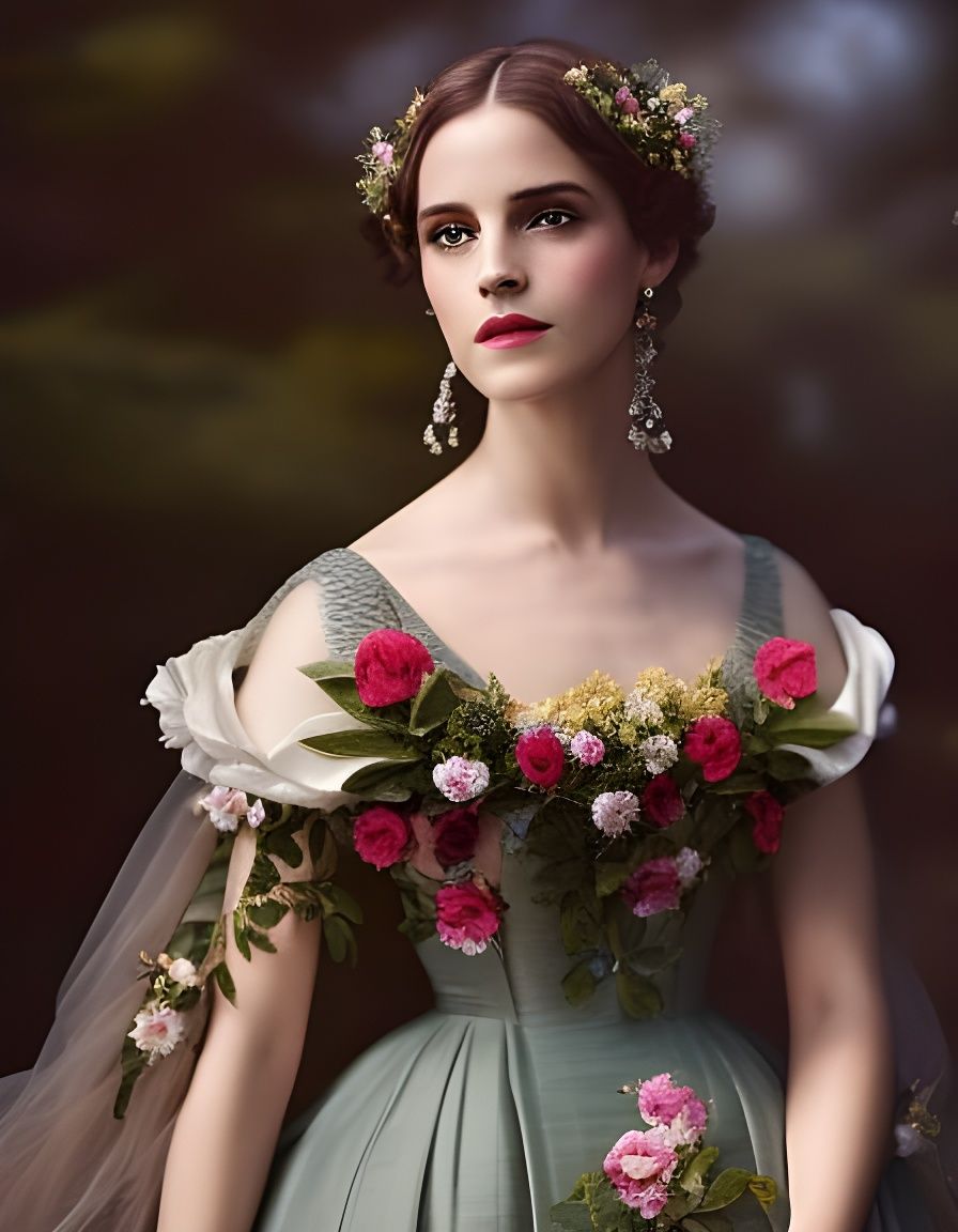 Emma Watson Victorian dress #3 - AI Generated Artwork - NightCafe Creator