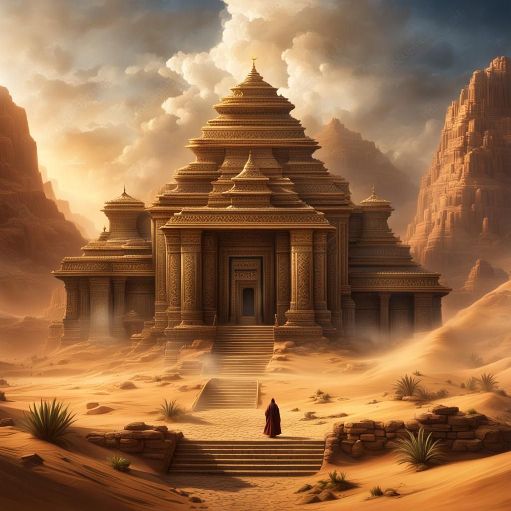 Ancient desert temple - AI Generated Artwork - NightCafe Creator