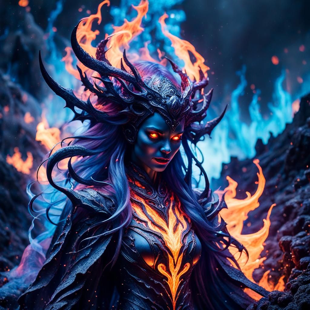 Queen of Flames - AI Generated Artwork - NightCafe Creator