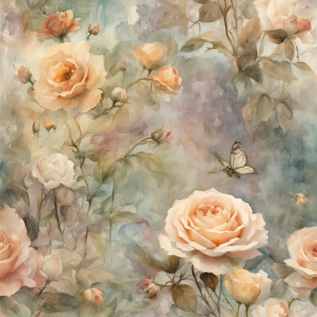 A. Kurbatov,Maranov,Volegov Watercolor painting, Charming vintage ...