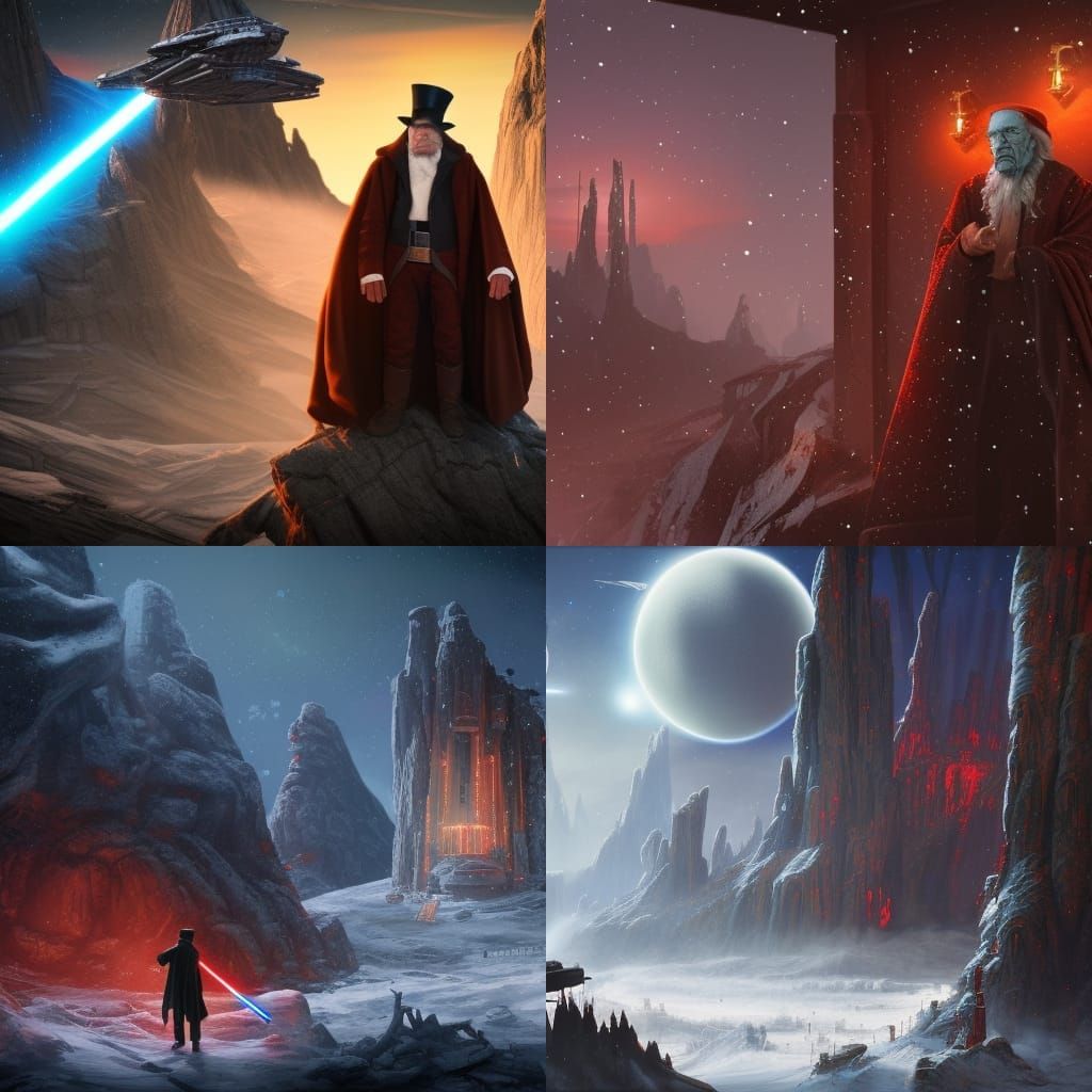 Ebenezer Scrooge in a star wars Christmas special - AI Generated ...