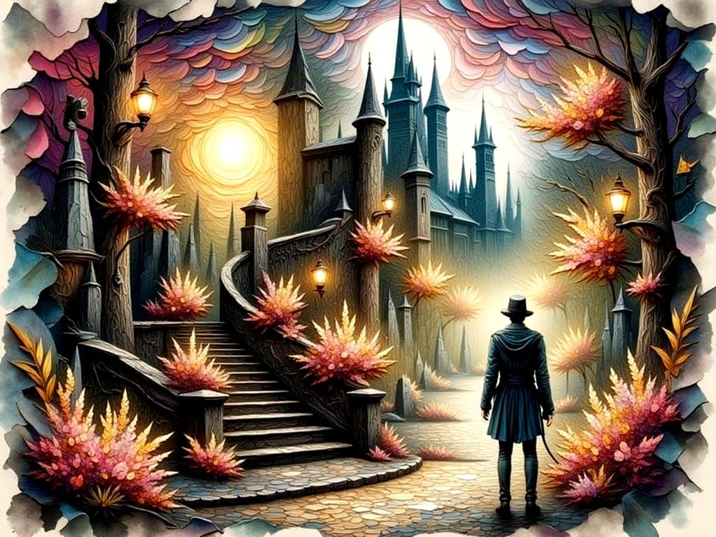 Path to the Magic Castle. - Surreal Castle Landscape in Whim...