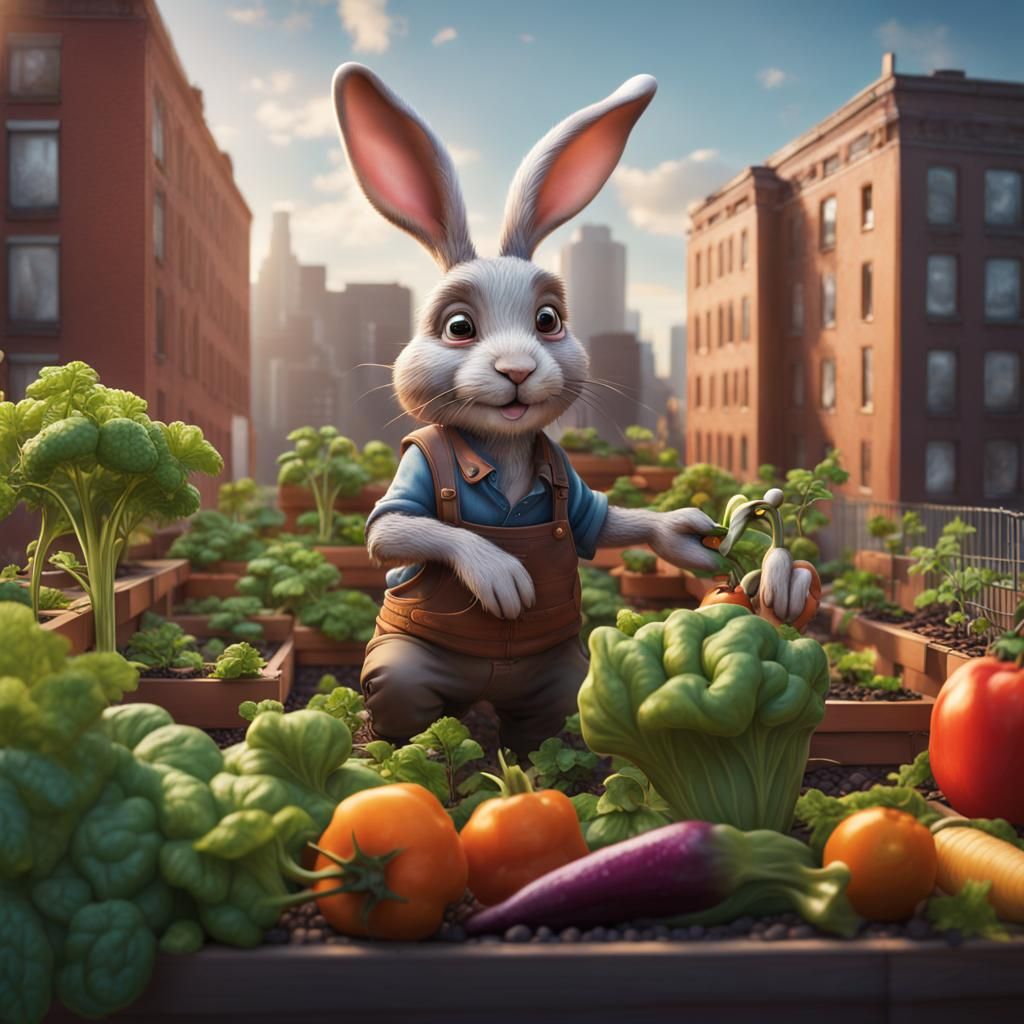 Mr. Nibbles caring for his garden - AI Generated Artwork - NightCafe ...