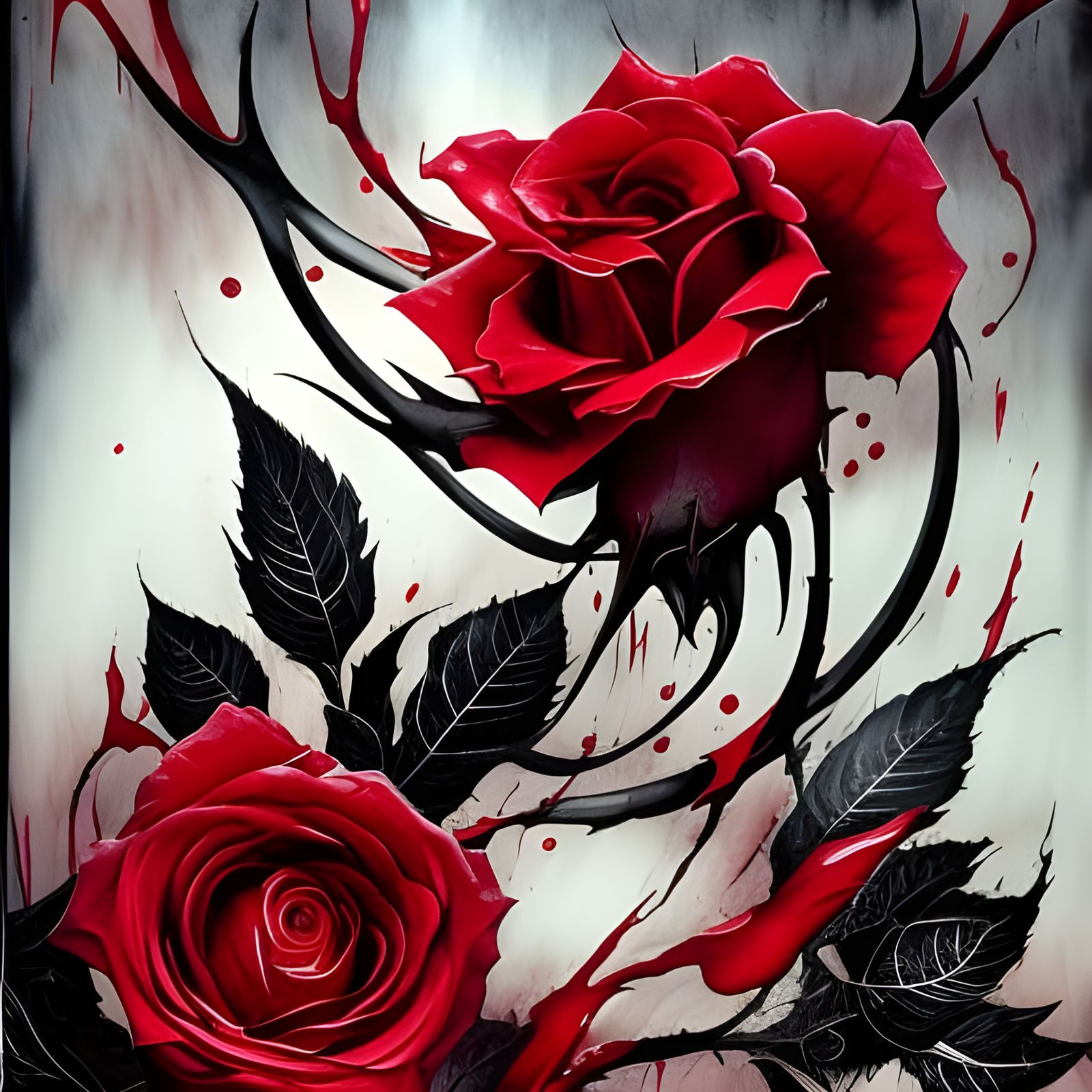 Blood rose - AI Generated Artwork - NightCafe Creator