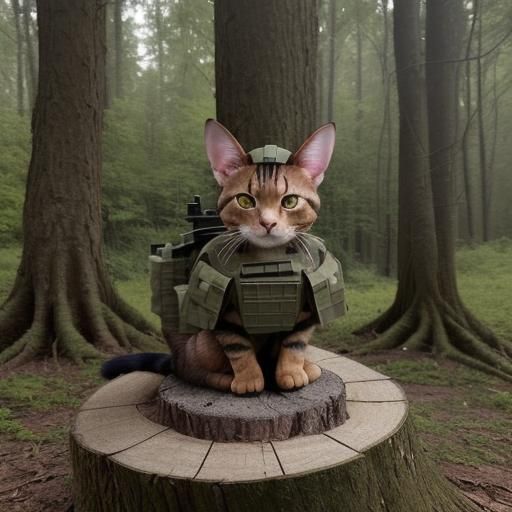 Military cat - AI Generated Artwork - NightCafe Creator