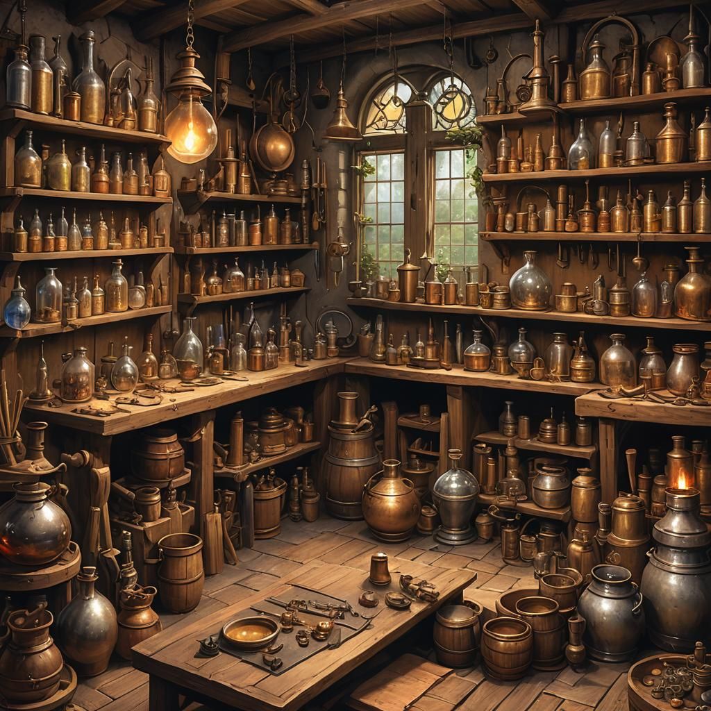 Workshop Of The Imagination Alchemist - AI Generated Artwork ...