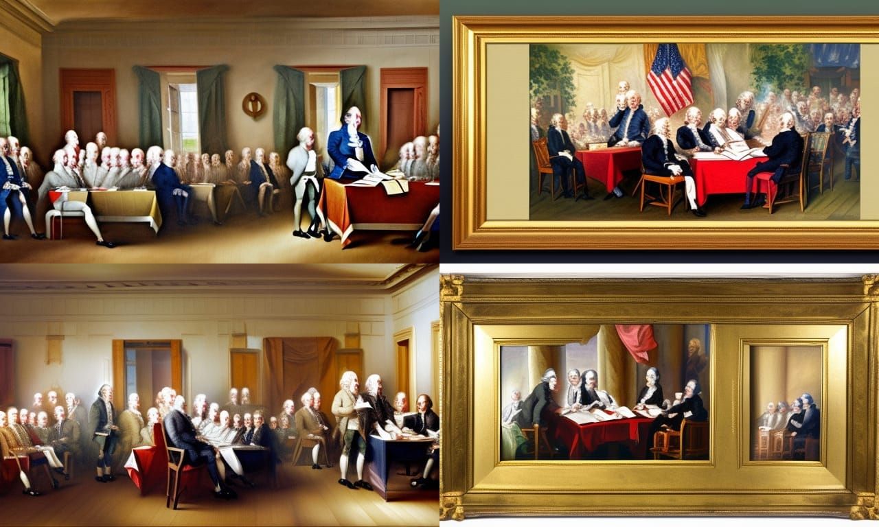 US constitution being written and signed. - AI Generated Artwork ...