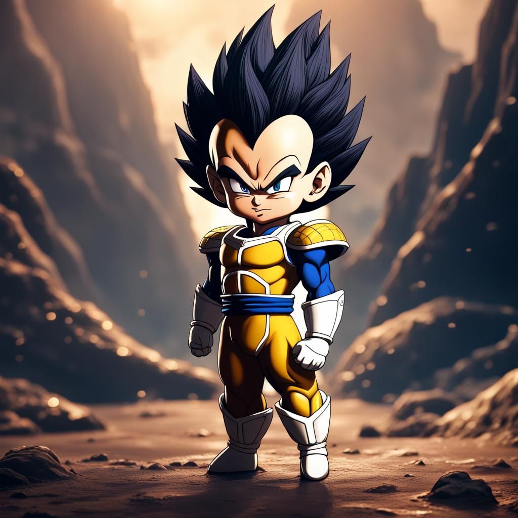 little baby Prince Vegeta - AI Generated Artwork - NightCafe Creator