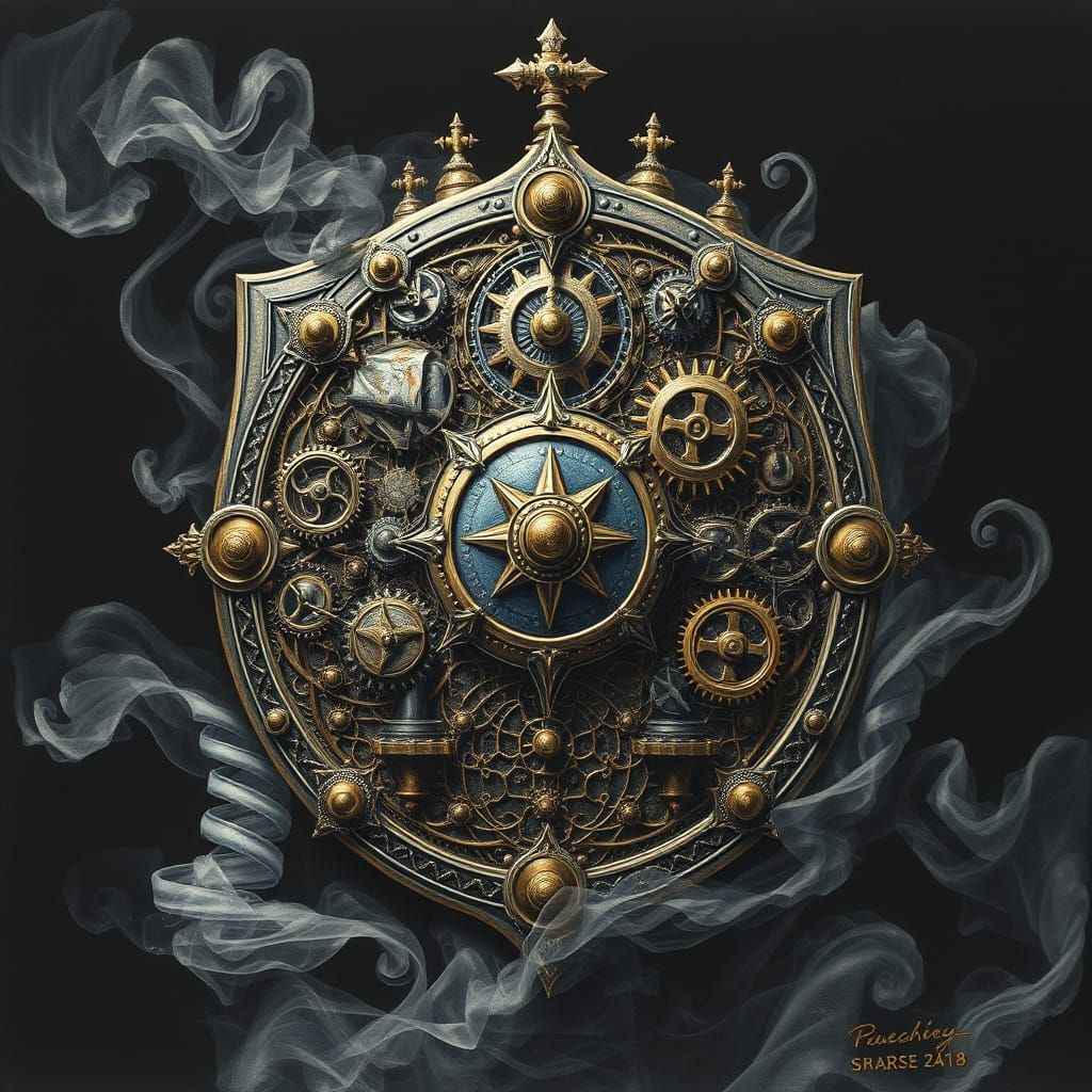 steampunk tower shield - Steampunk Tower Shield in Intricate...