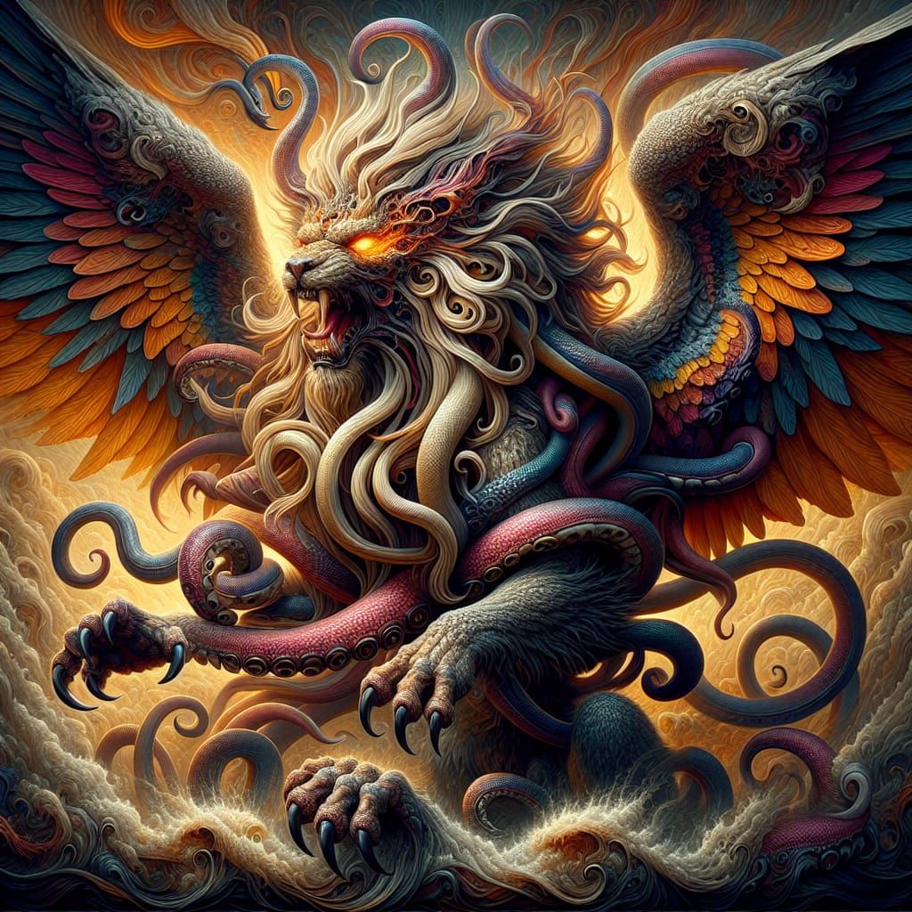 Mythical Manticore - AI Generated Artwork - NightCafe Creator