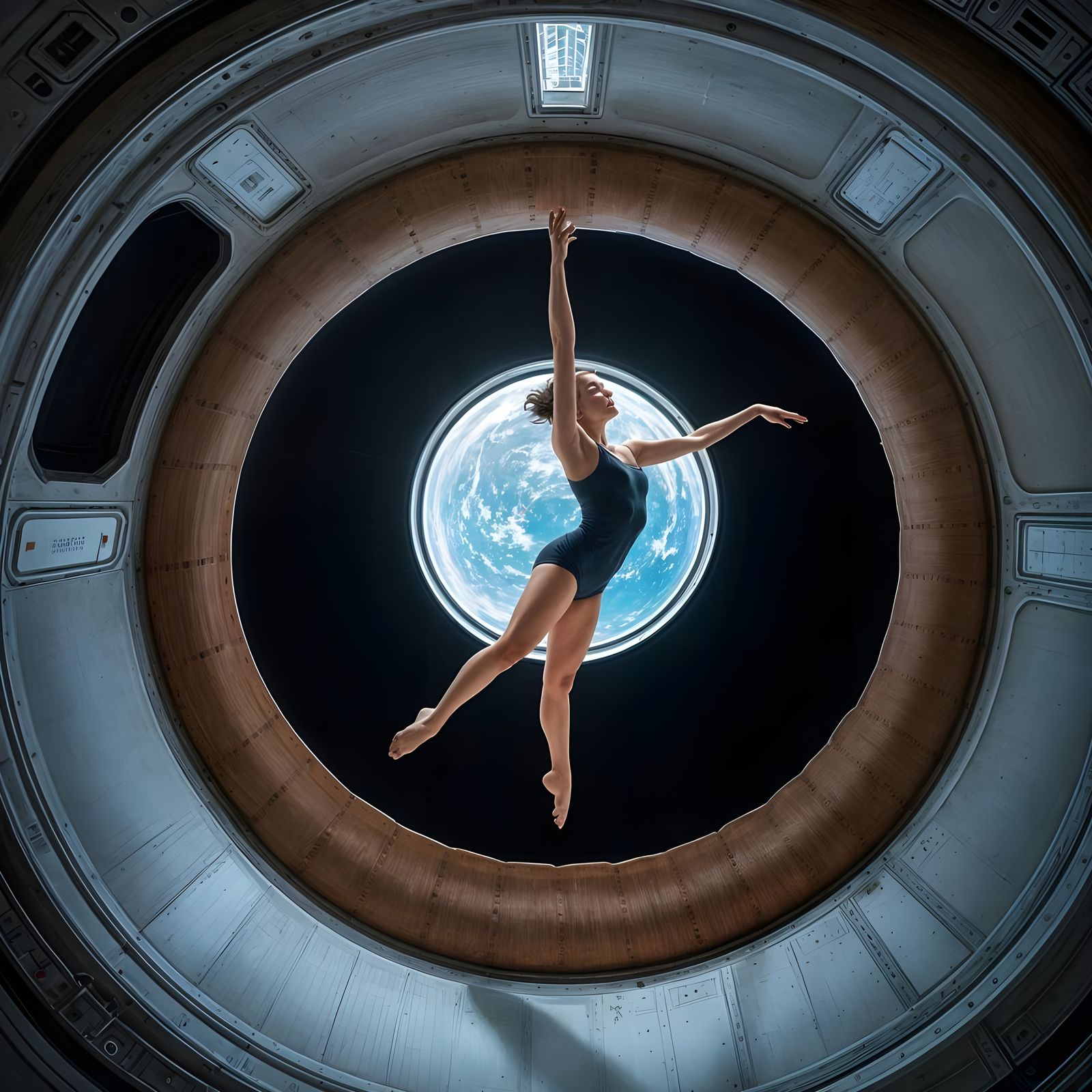 Zero-G Ballerina - Cosmic Ballerina in Zero-Gravity Orbit