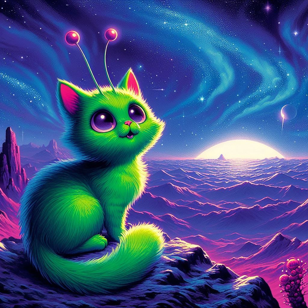 Alien Cat - AI Generated Artwork - NightCafe Creator