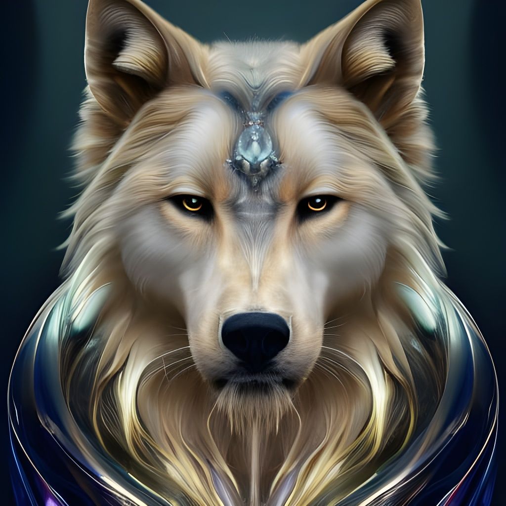 Yellow Fancy Wolf - AI Generated Artwork - NightCafe Creator