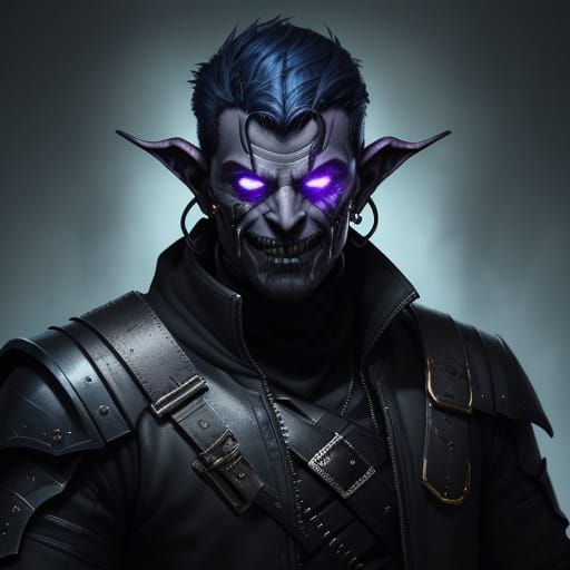 Cyberpunk Rogue Zaneel Shadow Laugh Character Port... - AI Art