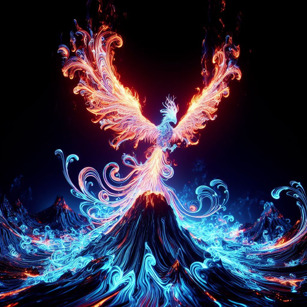 Emerging Phoenix - AI Generated Artwork - NightCafe Creator