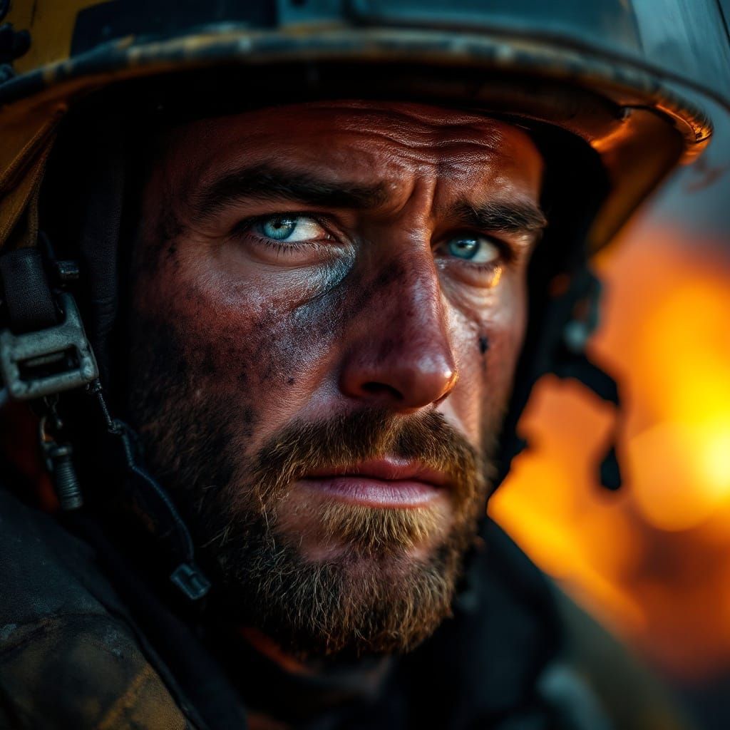 A true hero - Tough Firefighter Conveys Resilience in High-C...