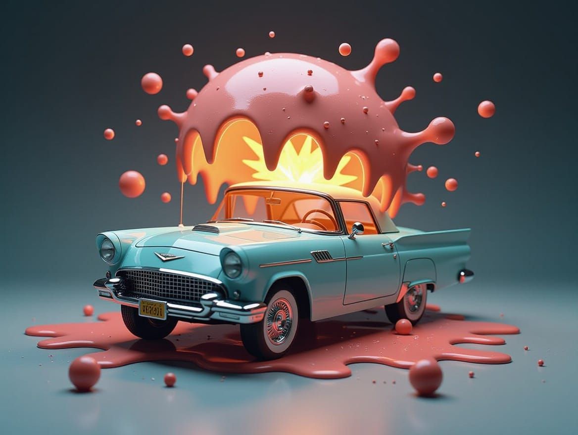 Melting Gum Papercraft Spy-Fi Exploding Gumcraft Diorama Sculpture