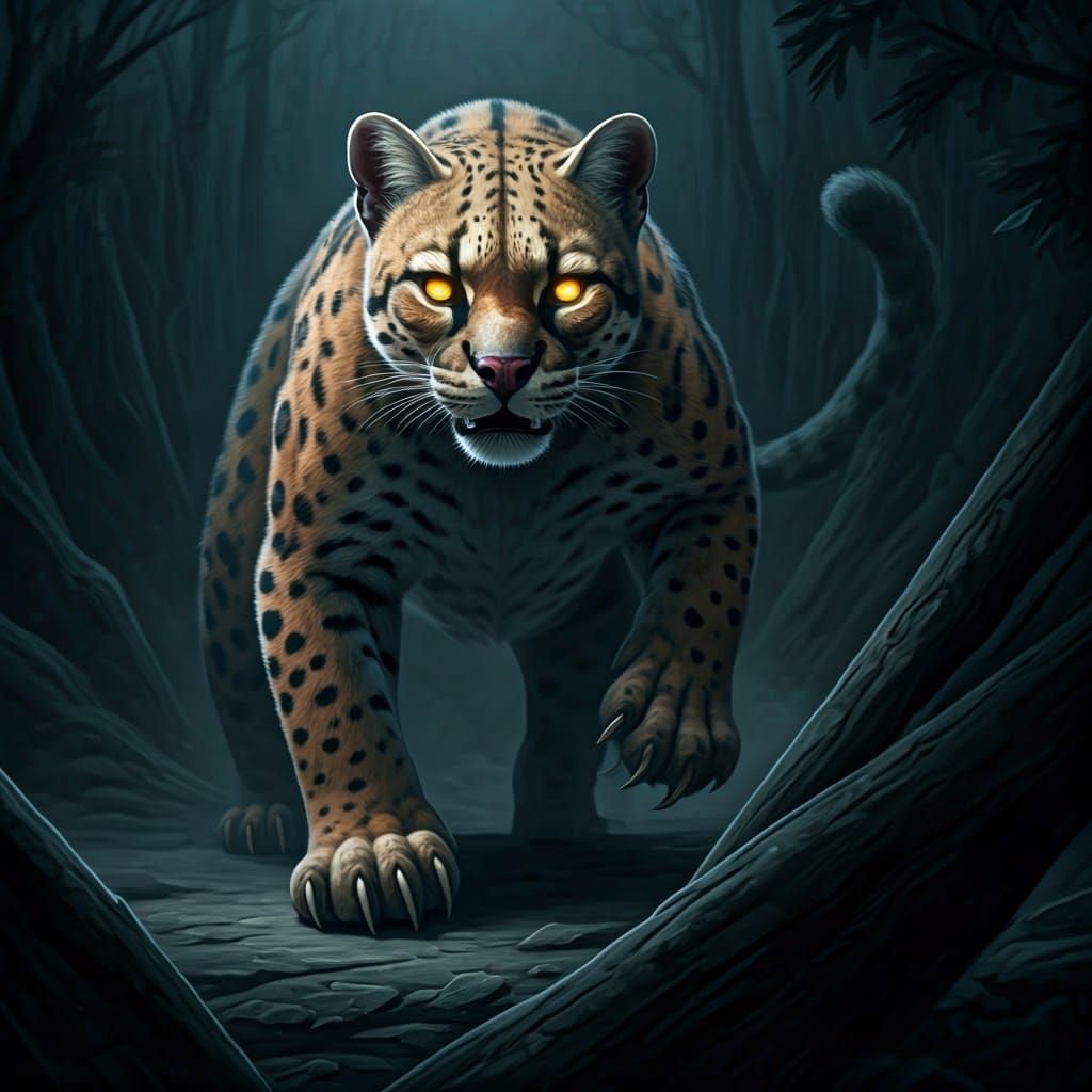 A Saber-Tooth Tiger (Smilodon) - Majestic Smilodon Emerges ...