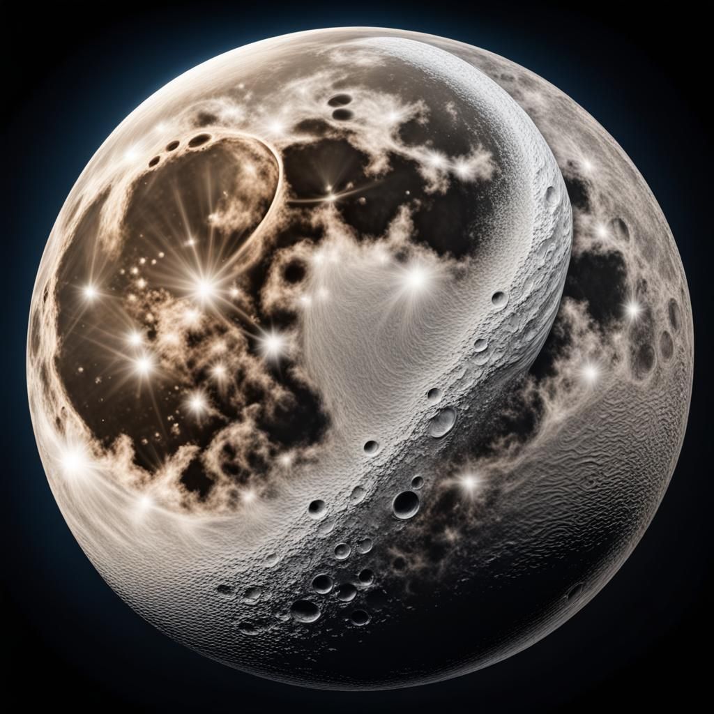 The Moon in year 5023 - AI Generated Artwork - NightCafe Creator