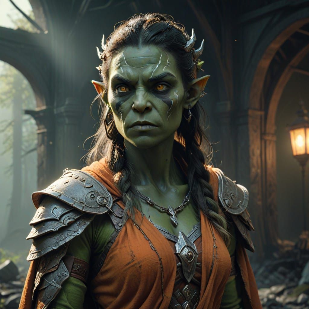 Orc priestess of fire. - Epic Orc Priestess of Fire in Cin...