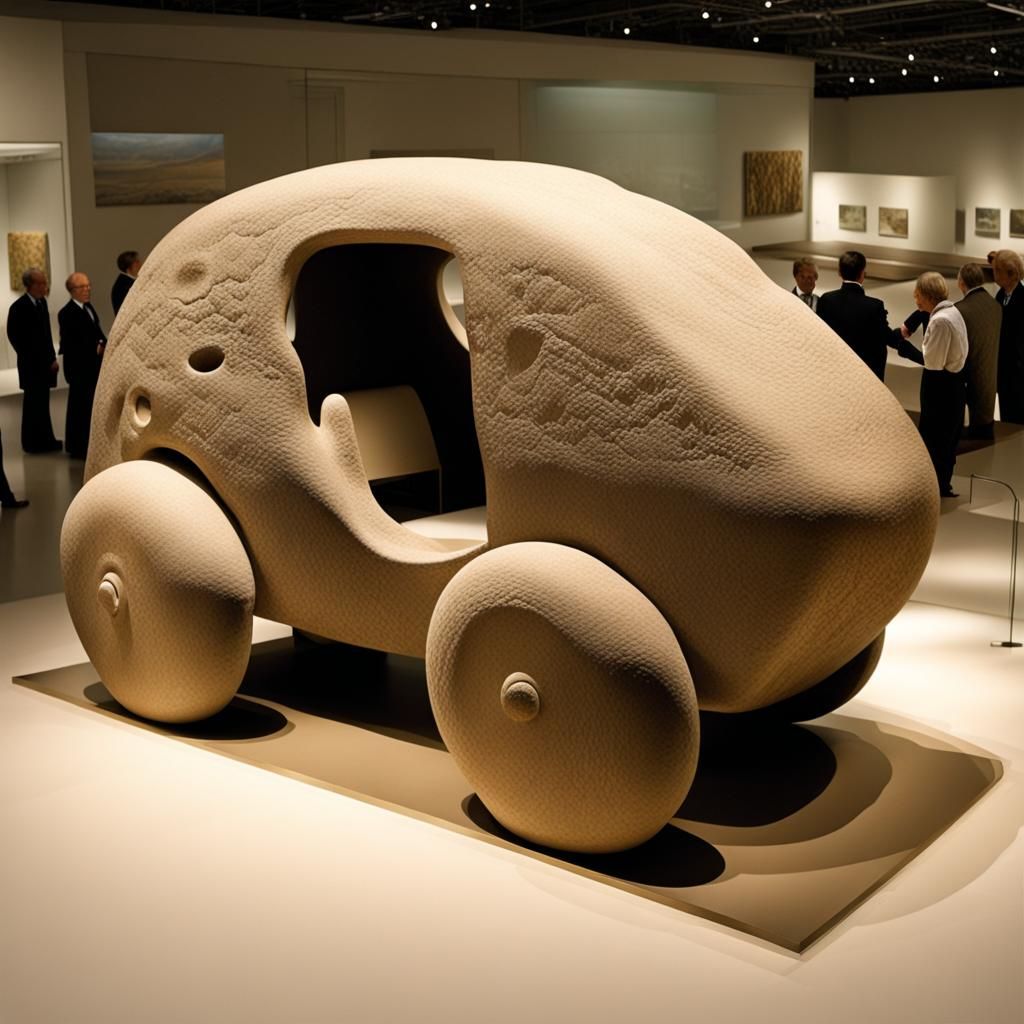 A stone car from 65,000,000 B.C. - AI Generated Artwork - NightCafe Creator