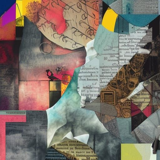 abstract collage - AI Generated Artwork - NightCafe Creator