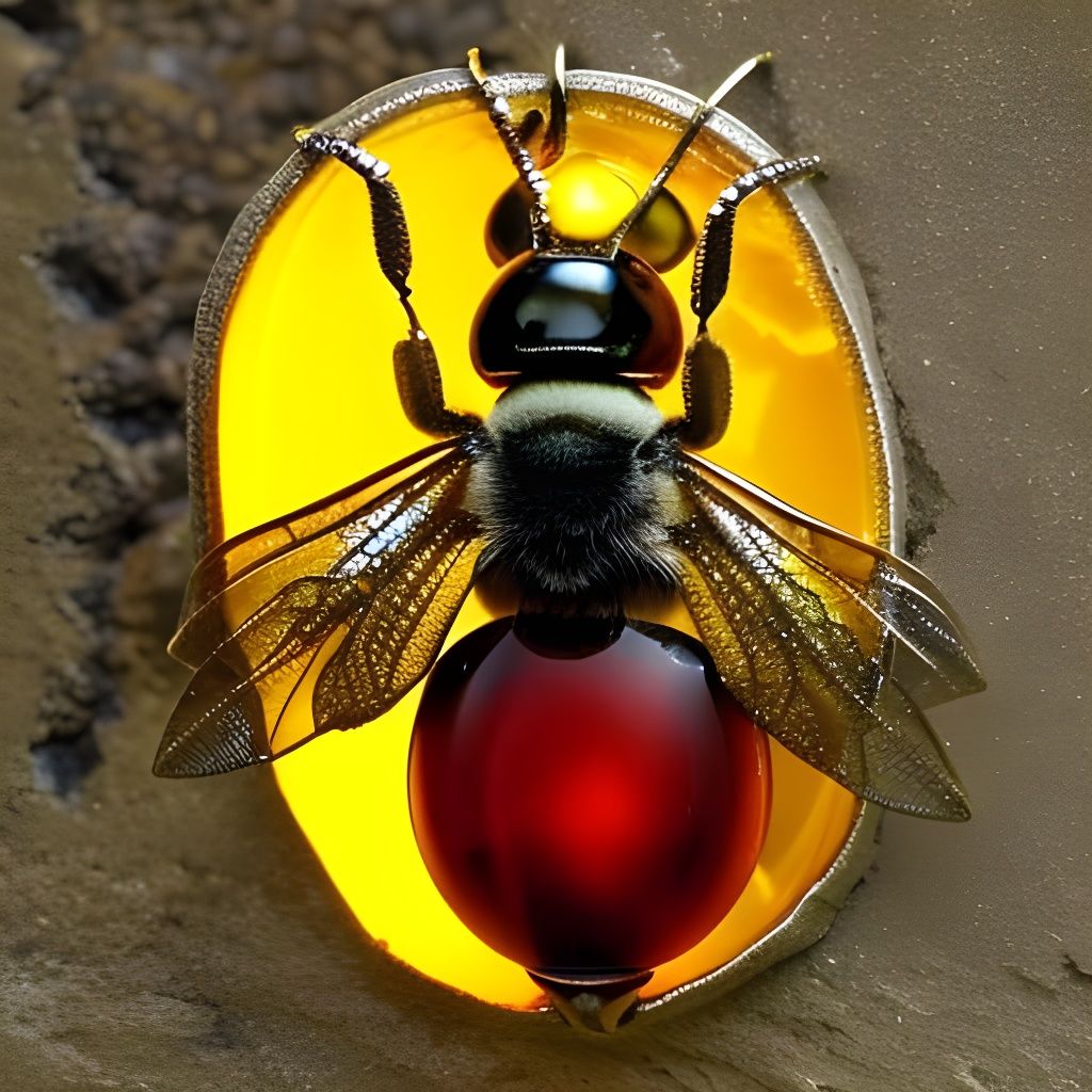 "The Amber Bee: The Majestic Amulet". - AI Generated Artwork ...