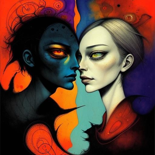 two become one: by Bill Carman, by Dave McKean : open eye : vibrant ...