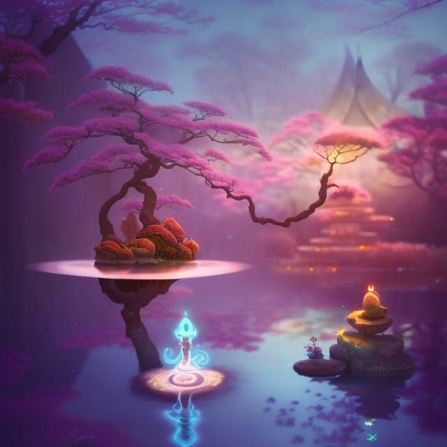Fantasy Zen Garden - AI Generated Artwork - NightCafe Creator