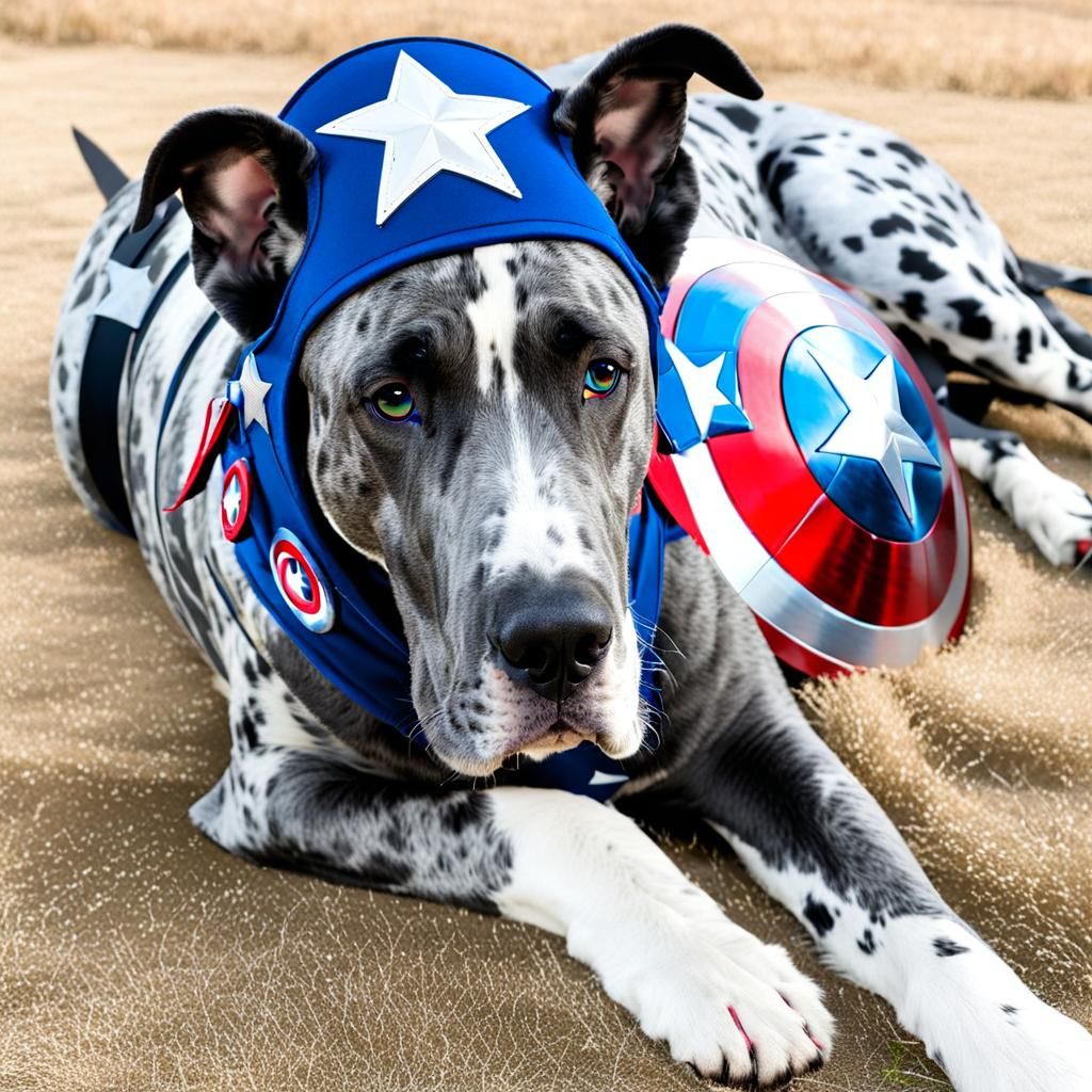 Captain Bigsby America (he looks mad about the cap.) - AI Generated ...