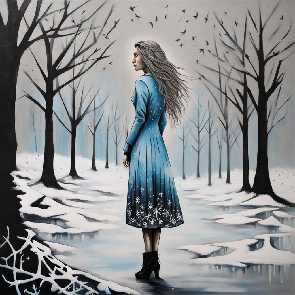 Personification of winter - AI Generated Artwork - NightCafe Creator