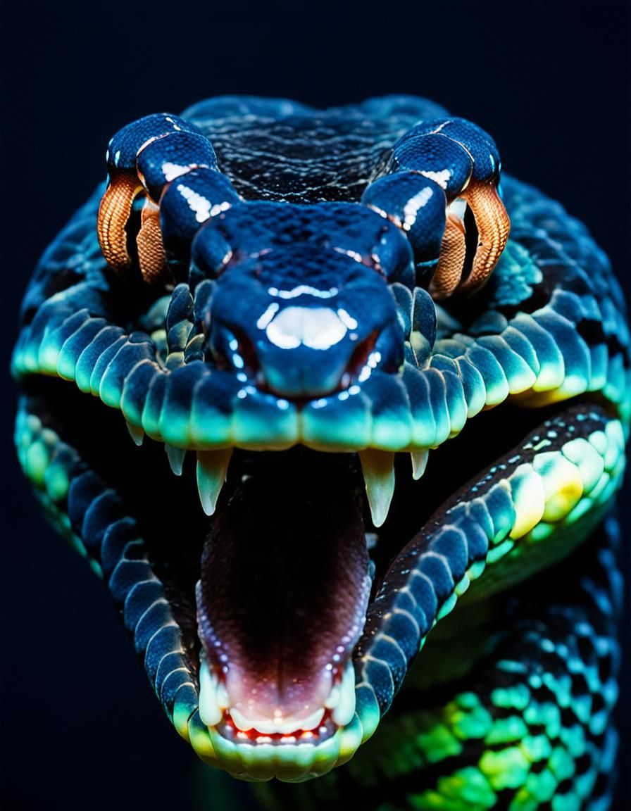 Close-up snake - AI Generated Artwork - NightCafe Creator