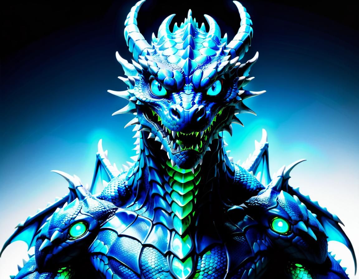 Blue dragon - AI Generated Artwork - NightCafe Creator