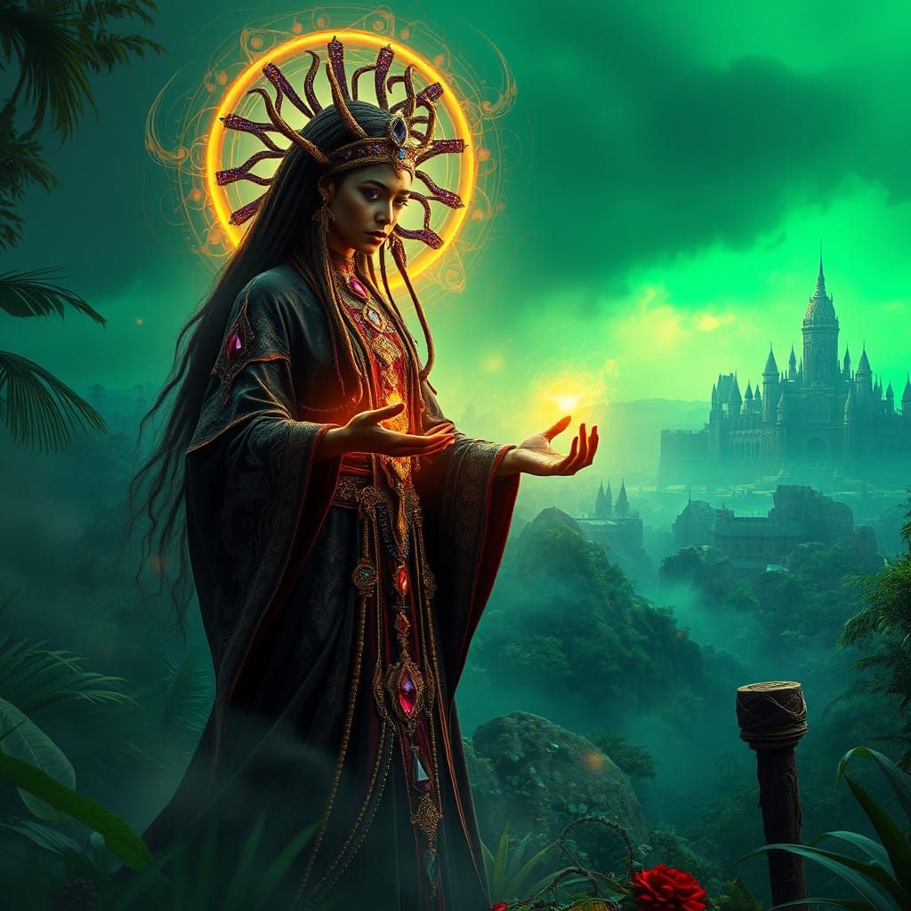 Obeah Sorcery - Ethereal Obeah Sorceress in Emerald Jungle