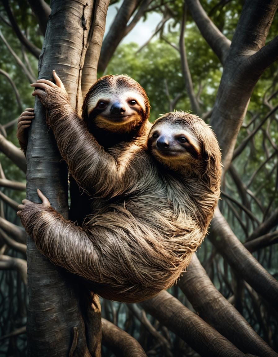 Sloth. II,... - AI Generated Artwork - NightCafe Creator