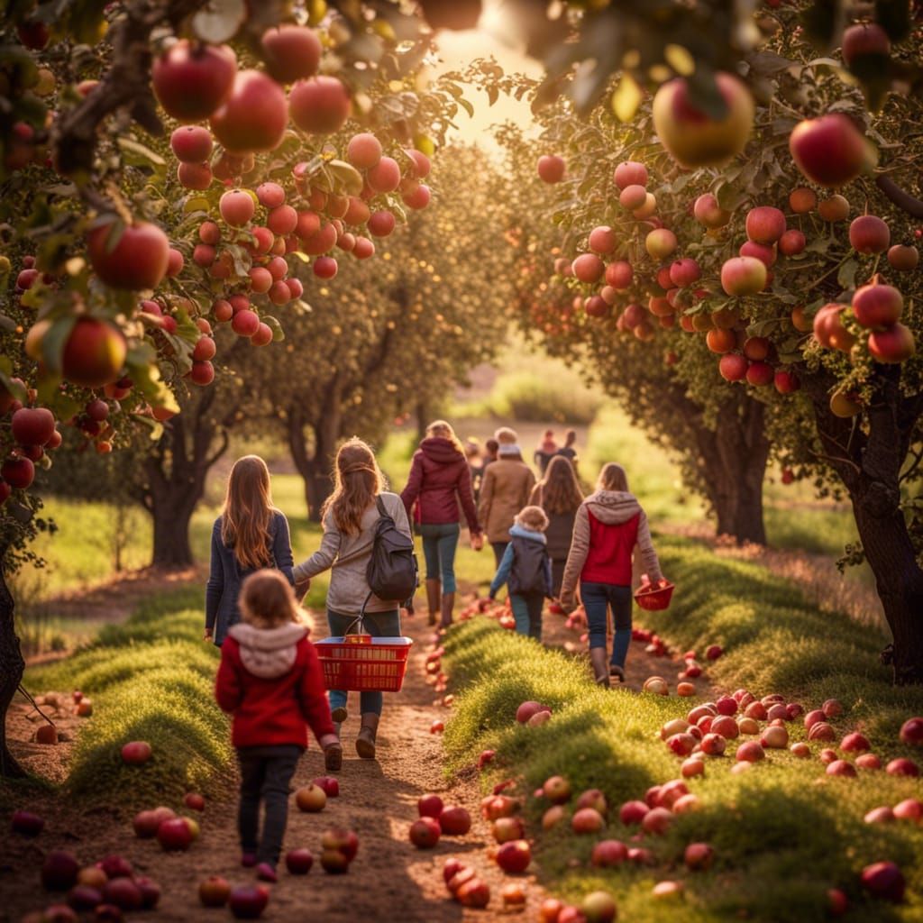 Apple Picking Day - AI Generated Artwork - NightCafe Creator